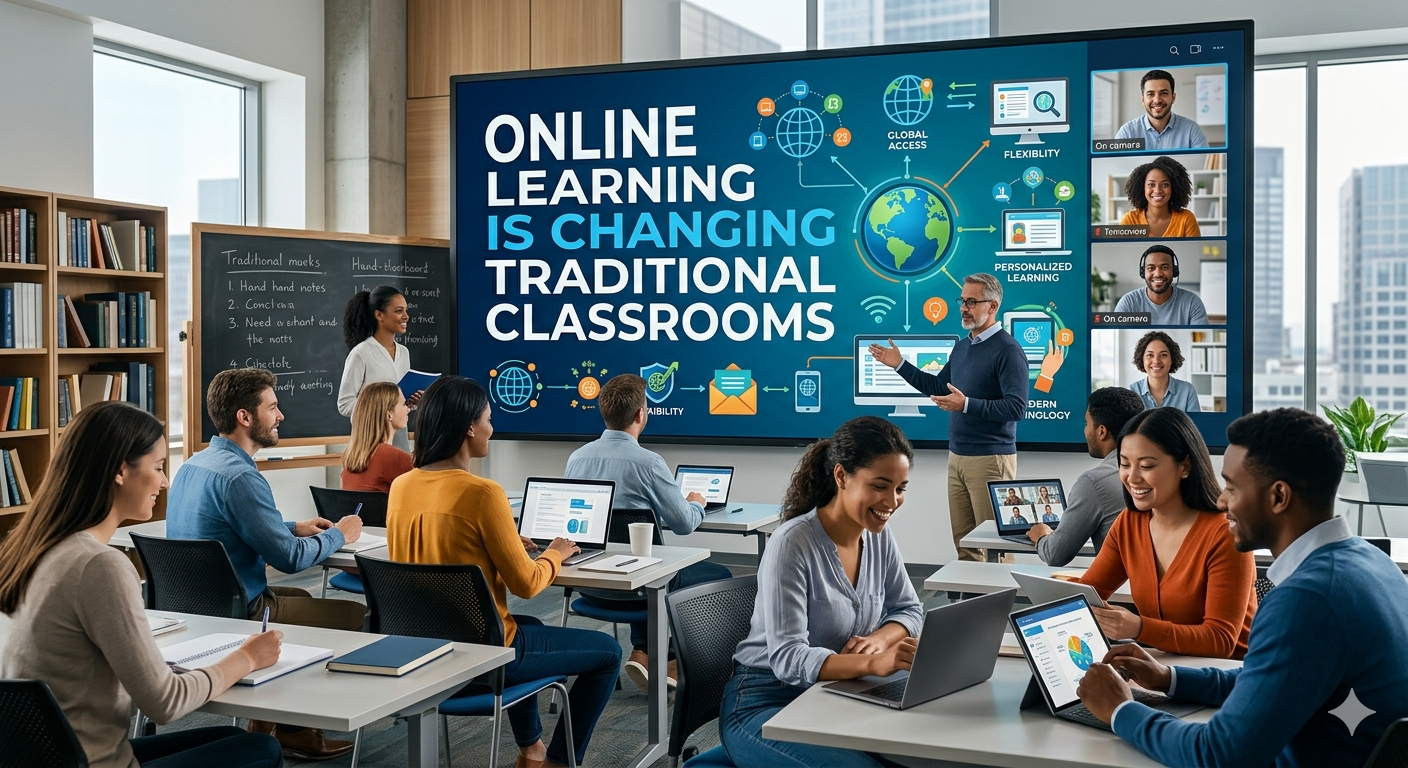 How Online Learning is Changing Traditional Classrooms - Enter To Study